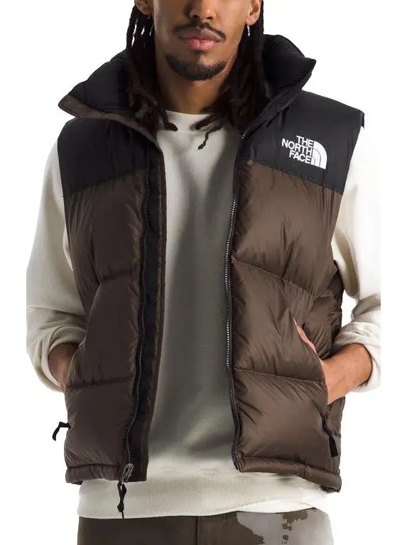 The North Face Nuptse 1996 Packable Quilted Down Vest - Smokey Brown/tnf Black