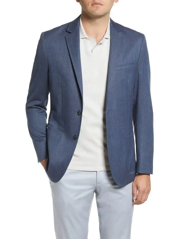 DANIEL HECHTER Haven Twill Wool Blend Sport Coat - Blue