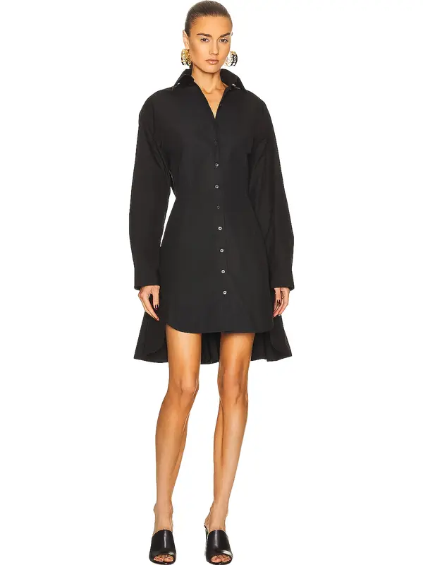 Alaïa Tina Cotton Dress - Noir