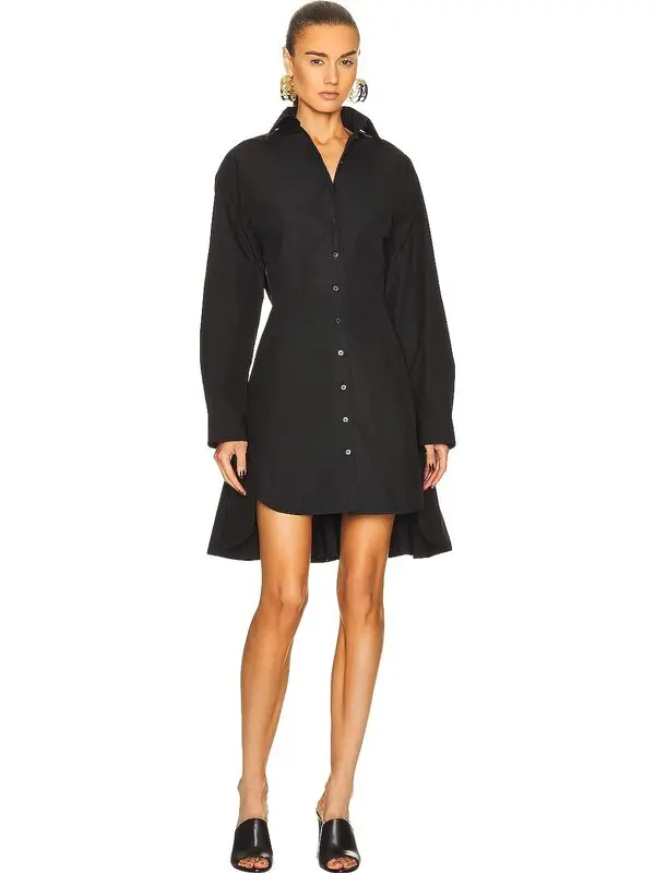Alaïa Tina Cotton Dress - Noir