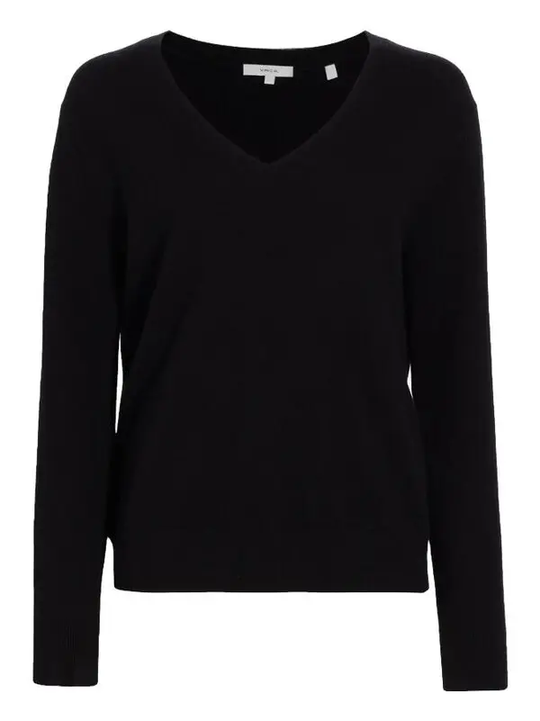 Vince Weekend V-neck Cashmere Sweater - Black