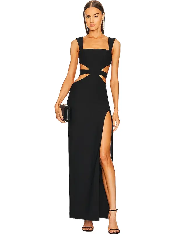 MICHAEL COSTELLO X Sadie Gown - Black