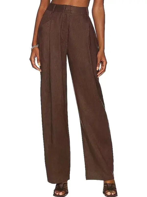 AEXAE Linen Trouser - Brown