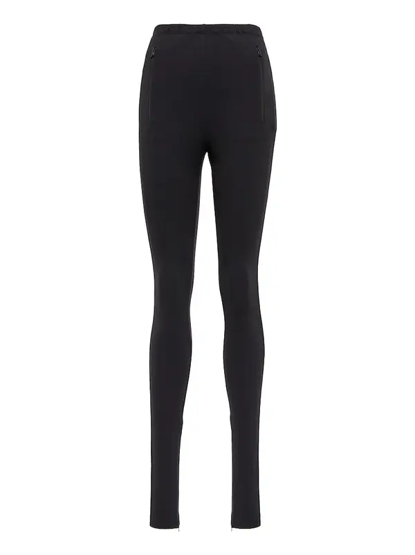 Wardrobe.NYC Zipped Leggings - Black