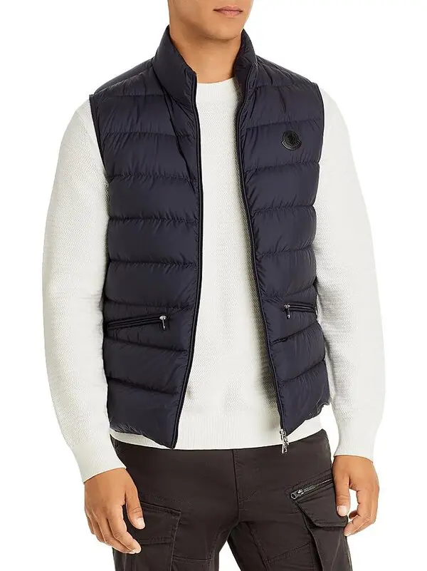 Moncler Treompan Puffer Vest - Navy