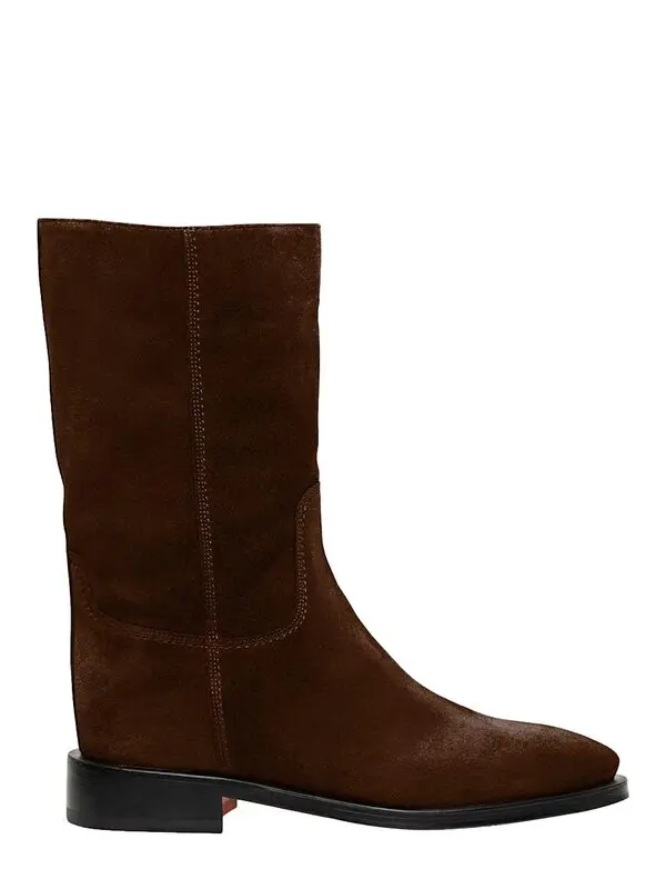 Santoni Suede Tall Boots - Brown