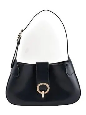 Sandro Janet Shoulder Bag In Certified Leather - Black