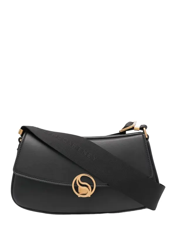 Stella McCartney Logo Clasp Flap Bag - Black