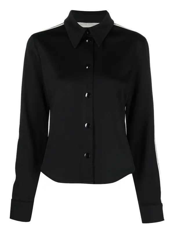 Palm Angels Stripe-detail Slim Shirt - Black