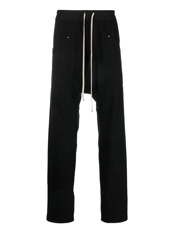Rick Owens Drawstring-waist Drop-crotch Trousers - Black