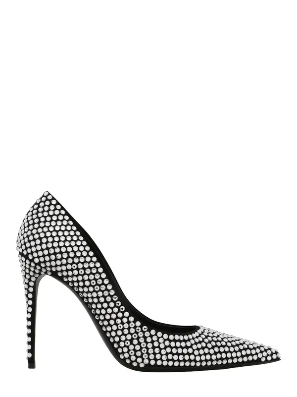 Dolce & Gabbana 105mm Rhinestone Embellished Pumps - Black