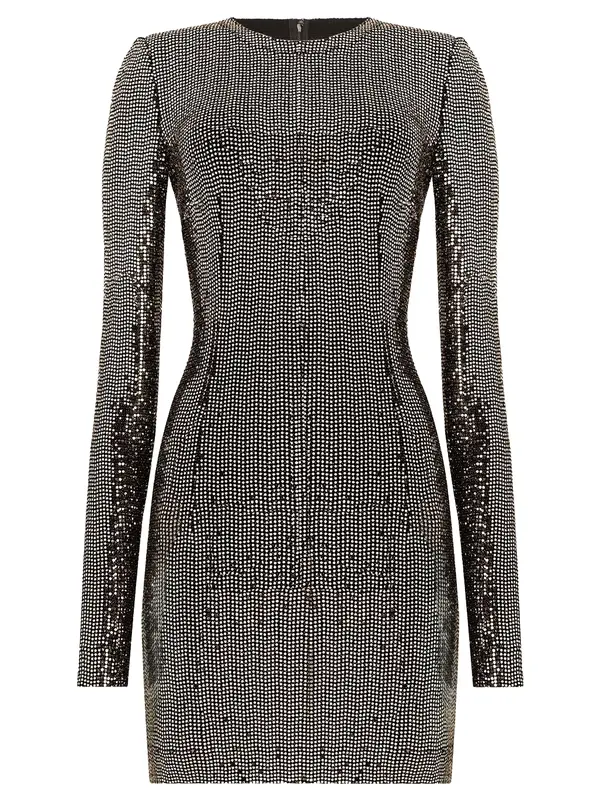 Dolce & Gabbana Sequin-embellished Minidress - Silver