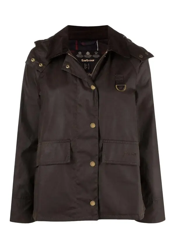 Barbour Avon Wax-cotton Hooded Jacket - Green
