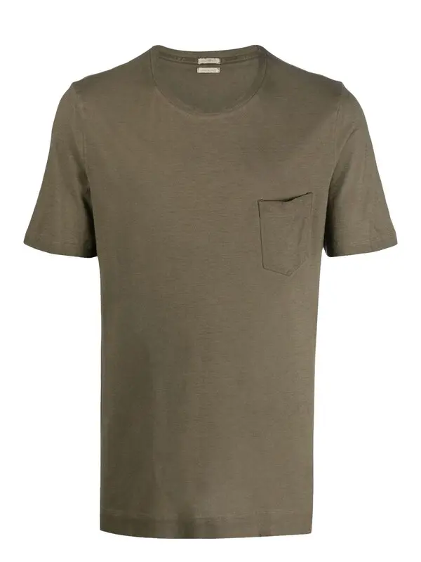 Massimo Alba Chest Patch-pocket Detail T-shirt - Green