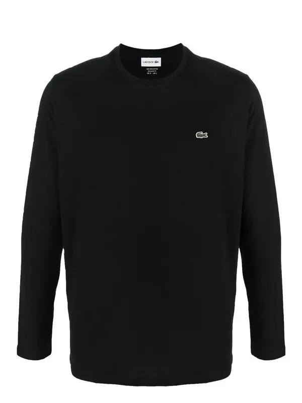 Lacoste Appliqué-logo Long-sleeve T-shirt - Black