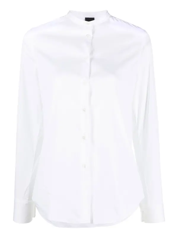 Aspesi Collarless Button-up Shirt - White