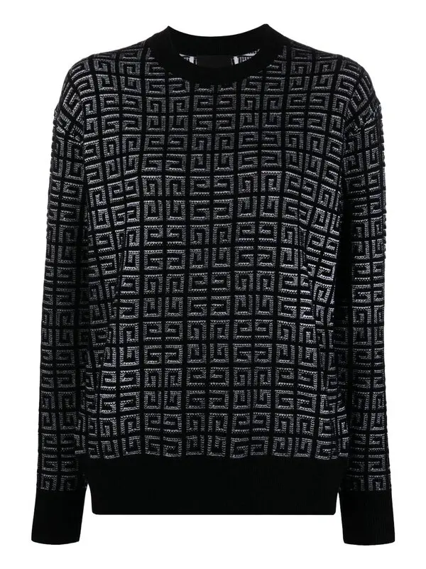 Givenchy 4g Jacquard-knit Jumper - Black