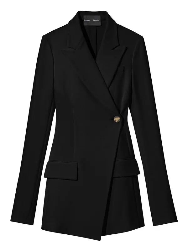 Proenza Schouler Double-breasted Peak-lapel Blazer - Black