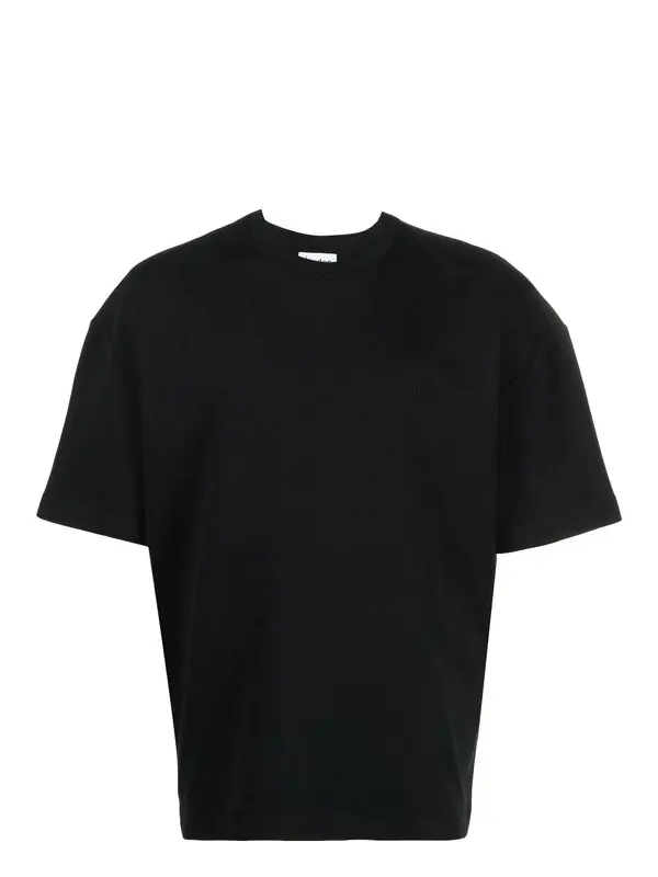ÉTUDES STUDIO Embroidered-logo Organic Cotton T-shirt - Black