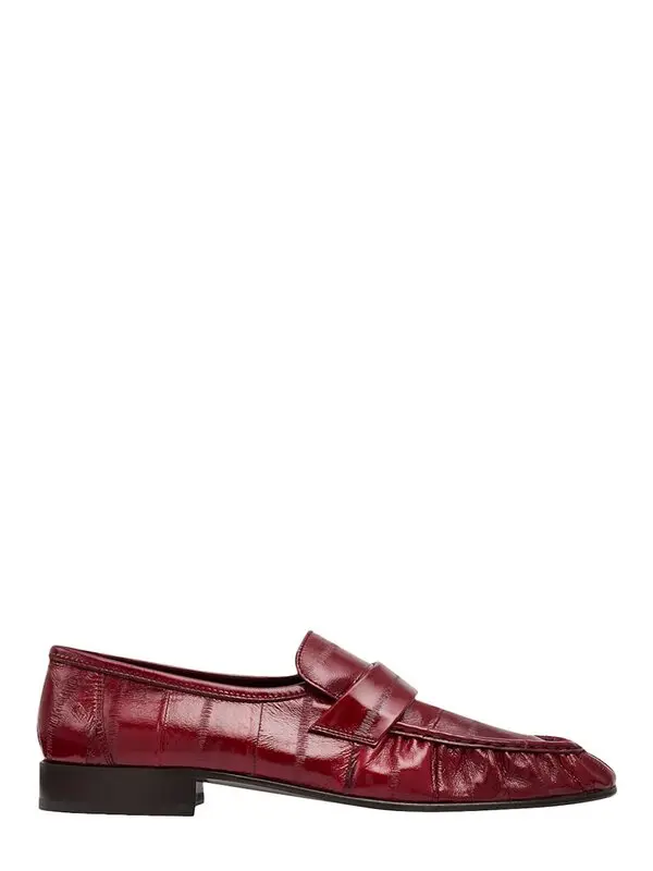 THE ROW Soft Leather Flat Loafers - Rouge
