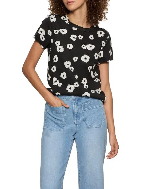 Sanctuary Printed T-shirt - Black Petite Blooms