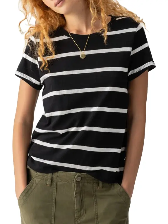 Sanctuary Printed T-shirt - Black Stripe