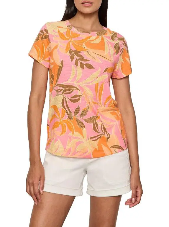 Sanctuary Printed T-shirt - Frangipani Coral