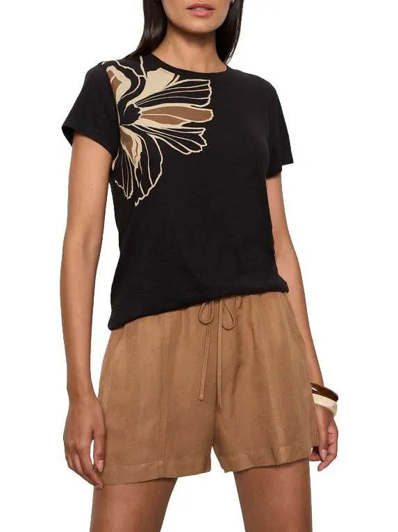 Sanctuary Printed T-shirt - Lotus Placement Brown