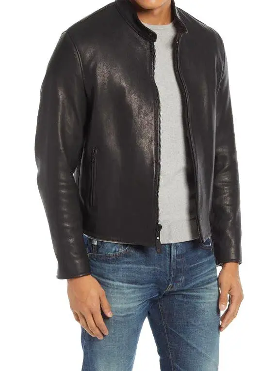 SCHOTT Leather Moto Jacket - Black