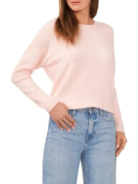 Vince Camuto Exposed Seam Crewneck Sweater - Blushing Bride