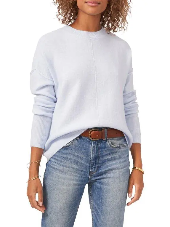Vince Camuto Exposed Seam Crewneck Sweater - Frozen