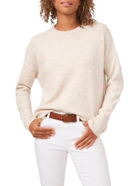 Vince Camuto Exposed Seam Crewneck Sweater - Malted Brown