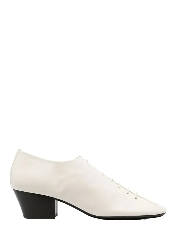 LEMAIRE Heeled Leather Derby Shoes - White