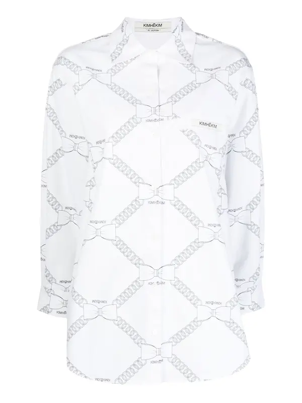KIMHEKIM Chain-link Print Shirt - White