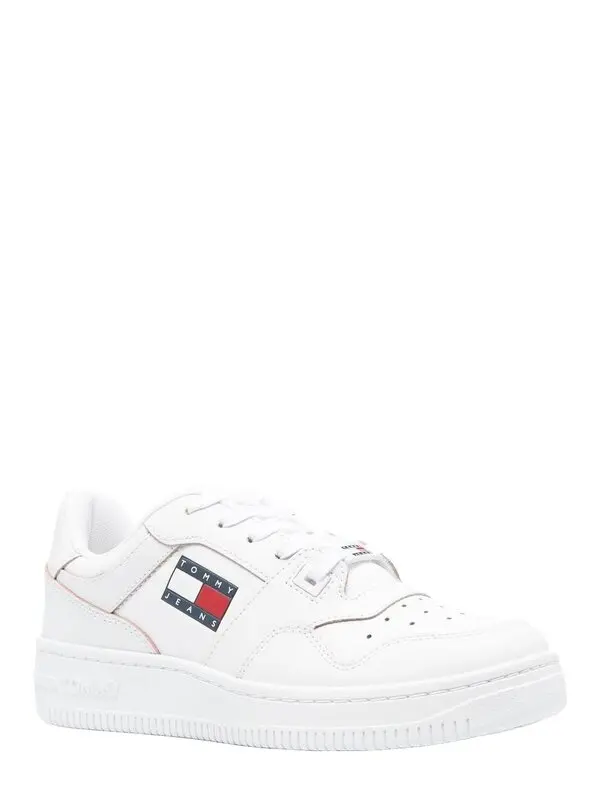 Tommy Hilfiger Logo-patch Lace-up Sneakers - White