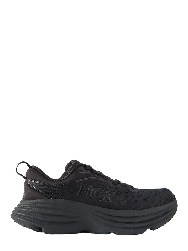 HOKA Bondi 8 Rubber-trimmed Sneakers - Black