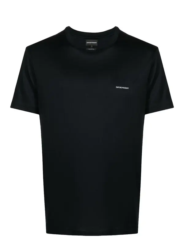 Emporio Armani Logo-print Short-sleeved T-shirt - Black