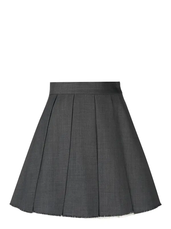 SHUSHU/TONG Pleated A-line Skirt - Grey