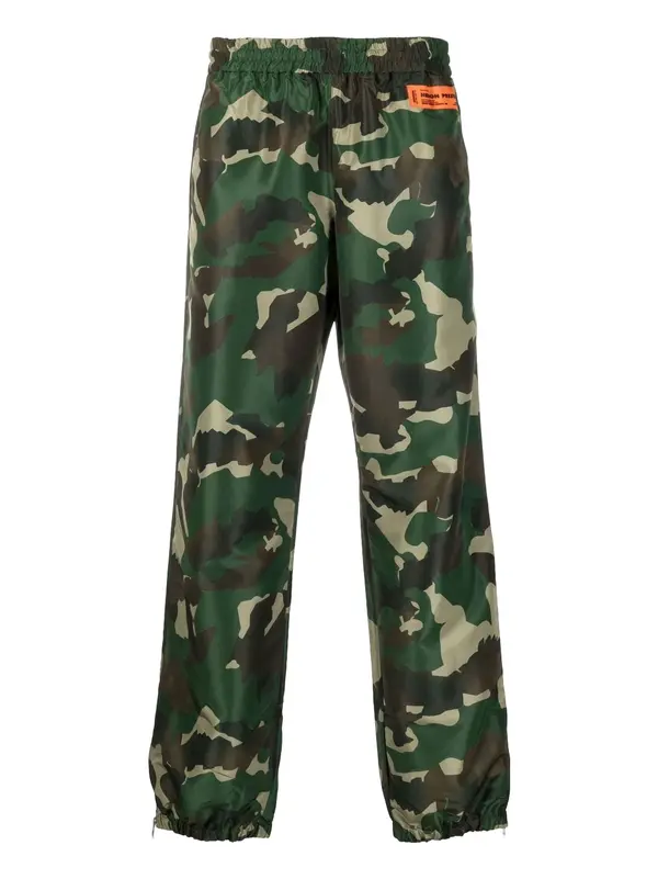 Heron Preston Camo Logo-patch Track-pants - Green