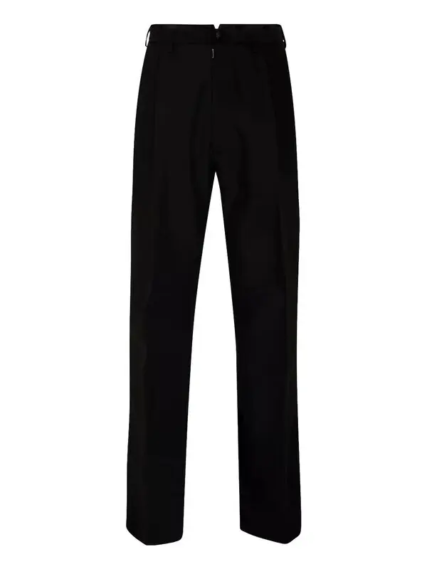 MAISON MARGIELA Tailored Trousers With Satin Stripes - Black