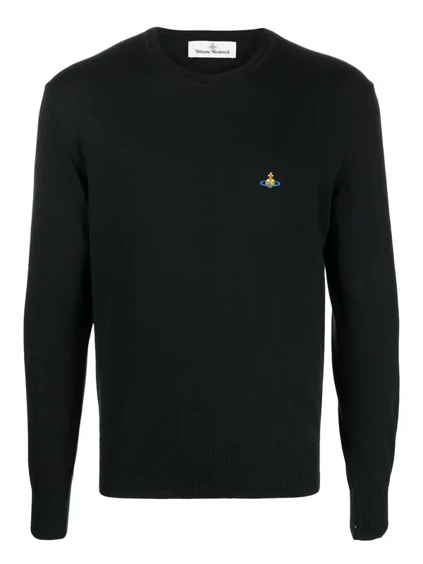 VIVIENNE WESTWOOD Orb-embroidered Jumper - Black