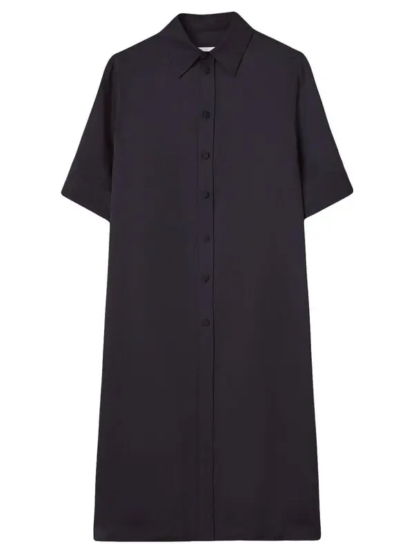 JIL SANDER Short-sleeve Midi Shirt Dress - Blue
