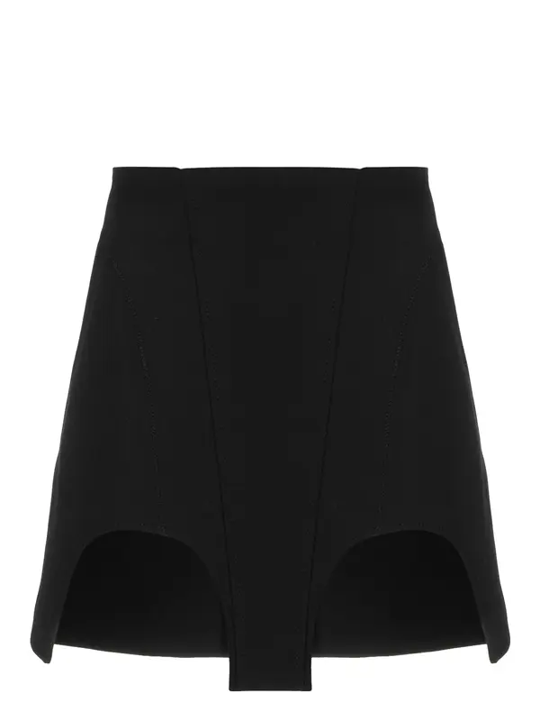 DION LEE Double Arch Miniskirt - Black