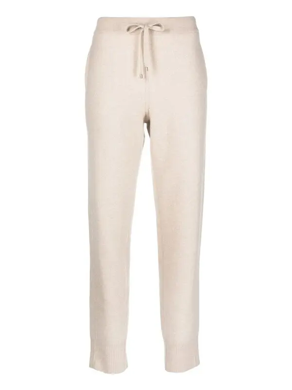 Lorena Antoniazzi Beige Virgin Wool-cashmere Blend Knitted Track Pants - Neutrals