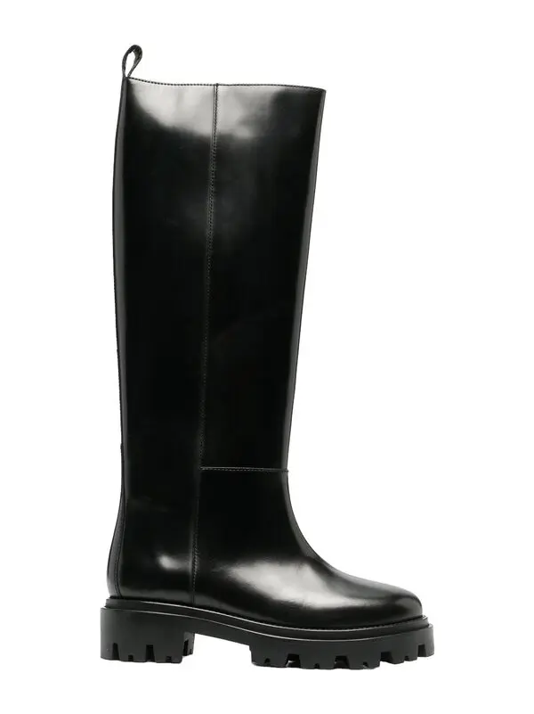Isabel Marant Calf-length Leather Boots - Black