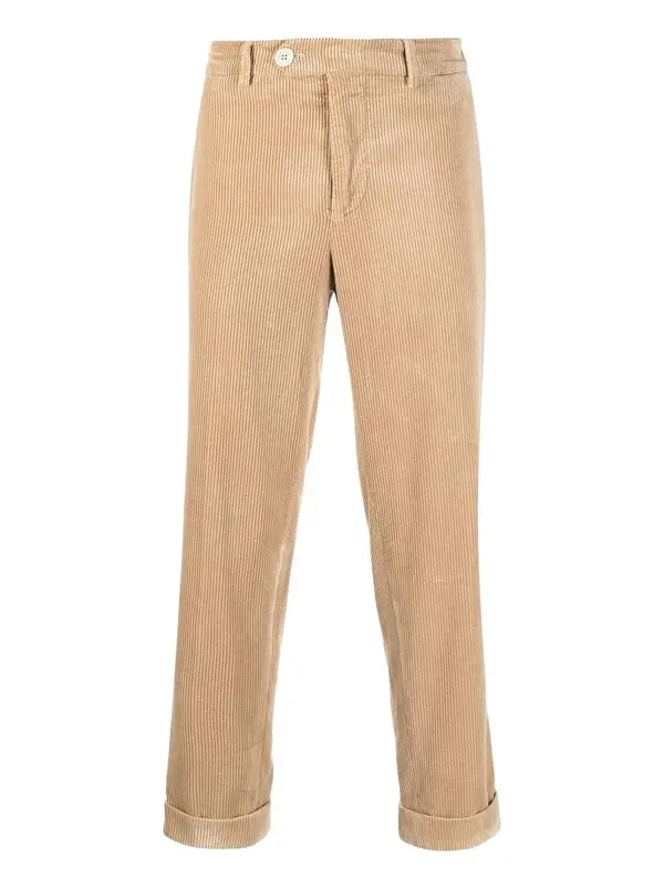 Brunello Cucinelli Cropped Corduroy Trousers - Neutrals