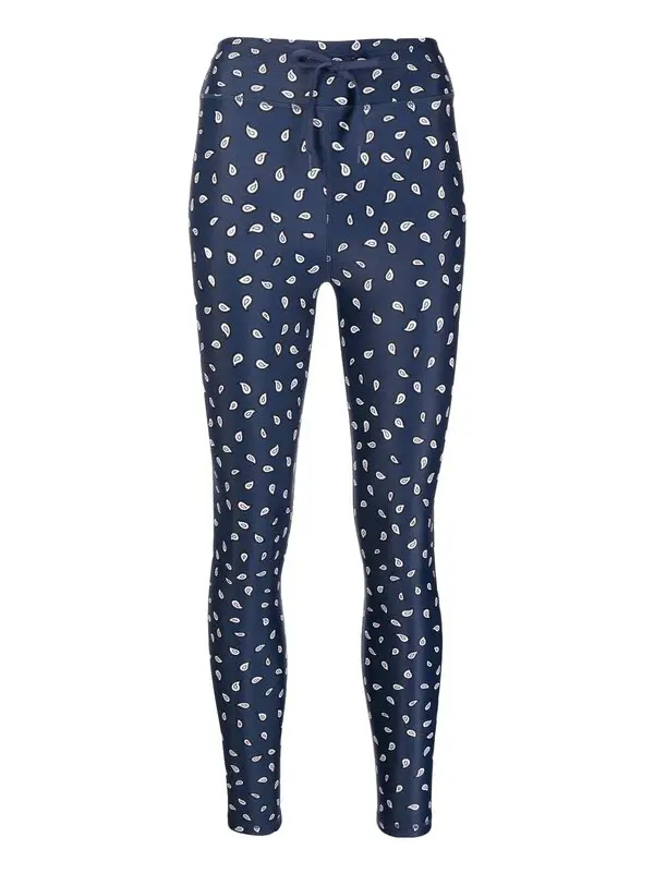 The Upside Paisley-print Performance Leggings - Blue