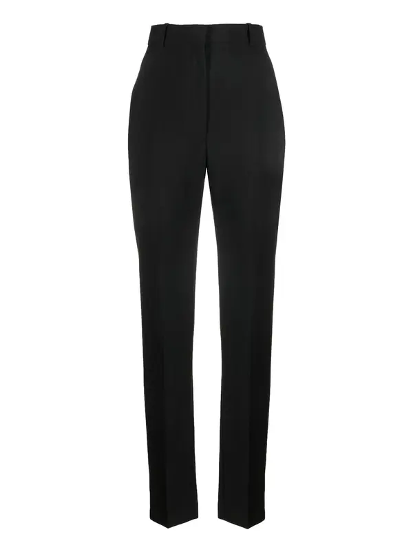 Alexander McQueen High-waisted Tailored Wool Trousers - Black