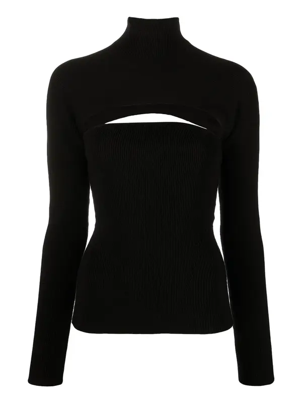 TOM FORD Cut-out Virgin Wool-blend Jumper - Black