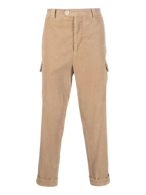 Brunello Cucinelli Cropped Corduroy Trousers - Neutrals
